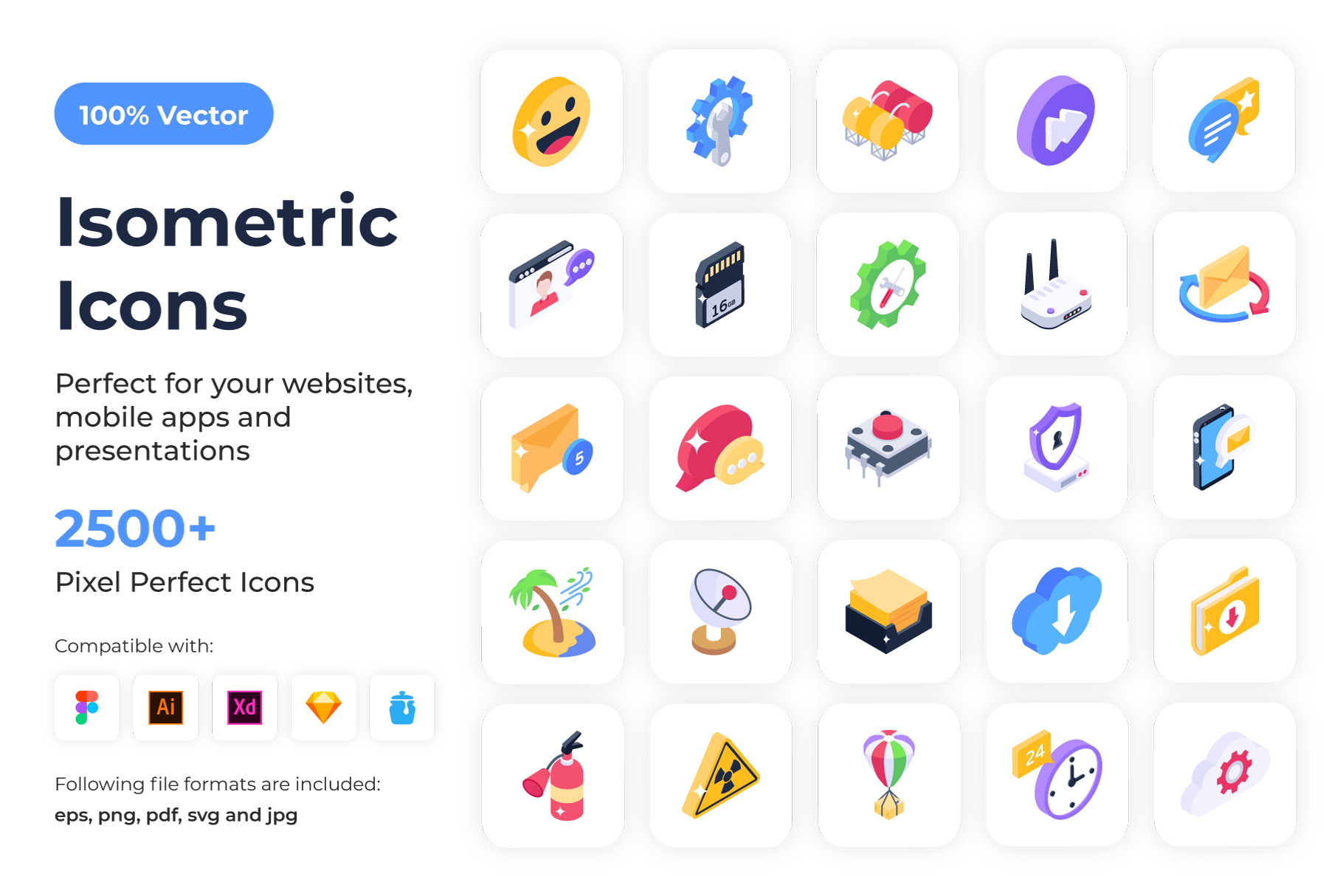 2500+ Isometric Icons | Icons ~ Creative Market