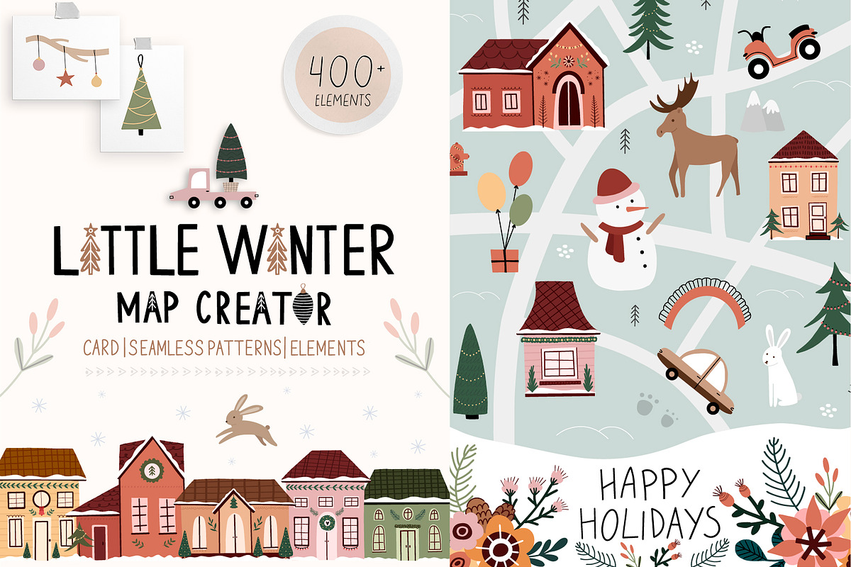Little Winter | Map Creator, a Seasonal Illustration by roskque