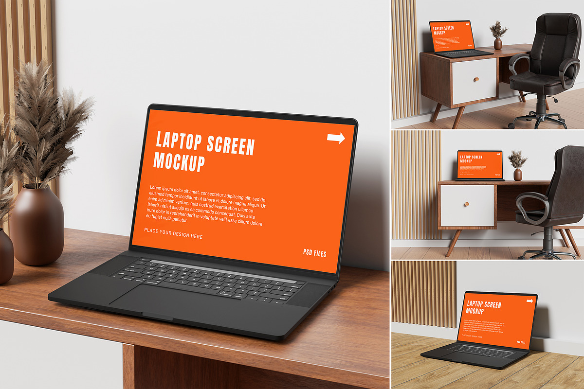 Realistic Laptop Mockup, a Mac Mockup by Graphicwindow | Creative Market