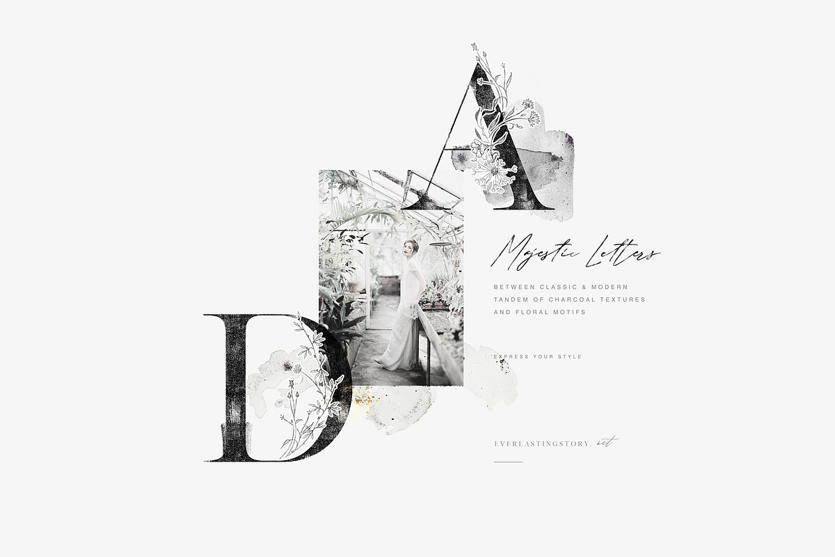 Evergarden Alphabets&Graphics, a Texture Illustration by The ...