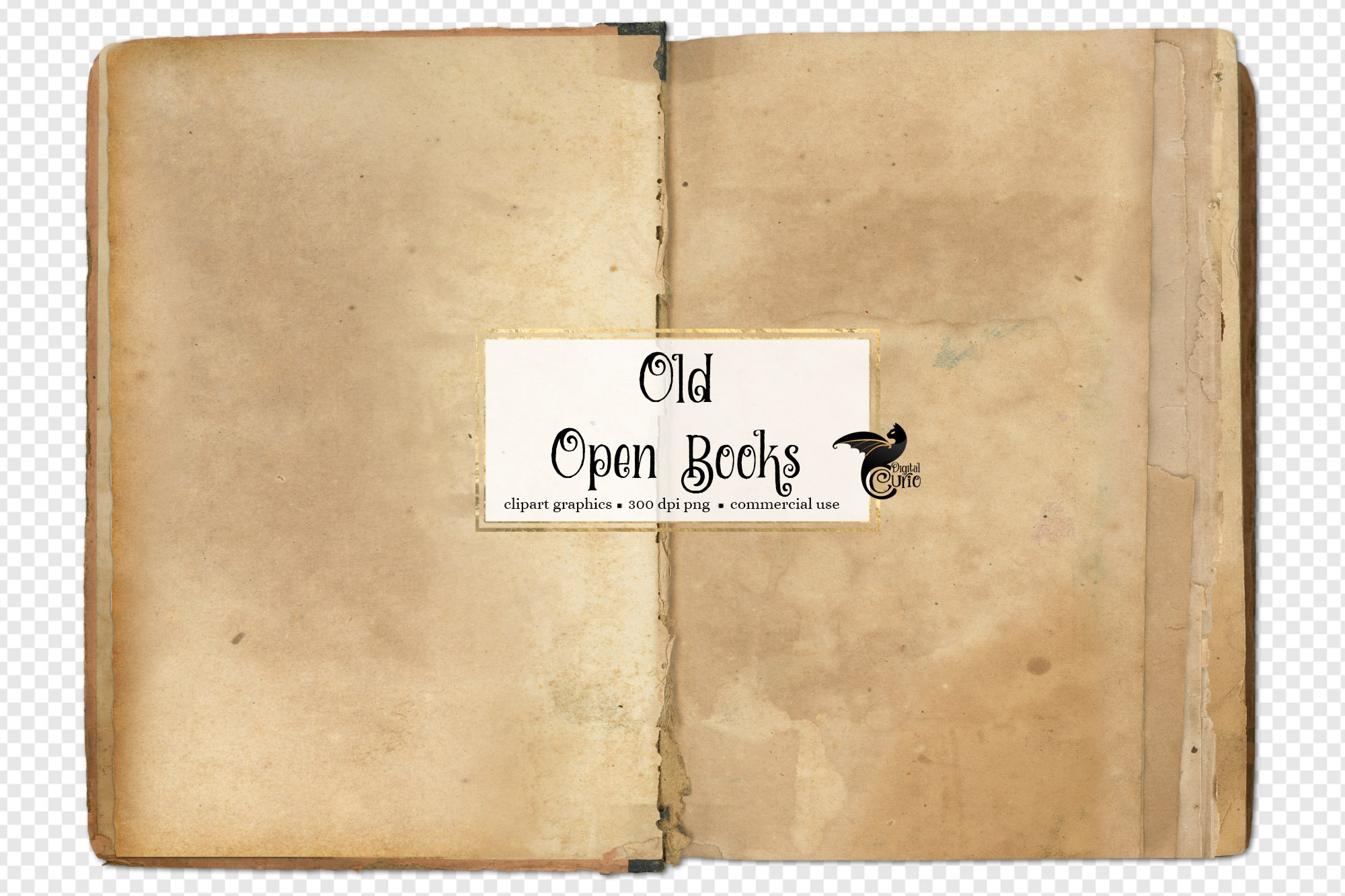 Old Open Books, a Texture Illustration by Digital Curio