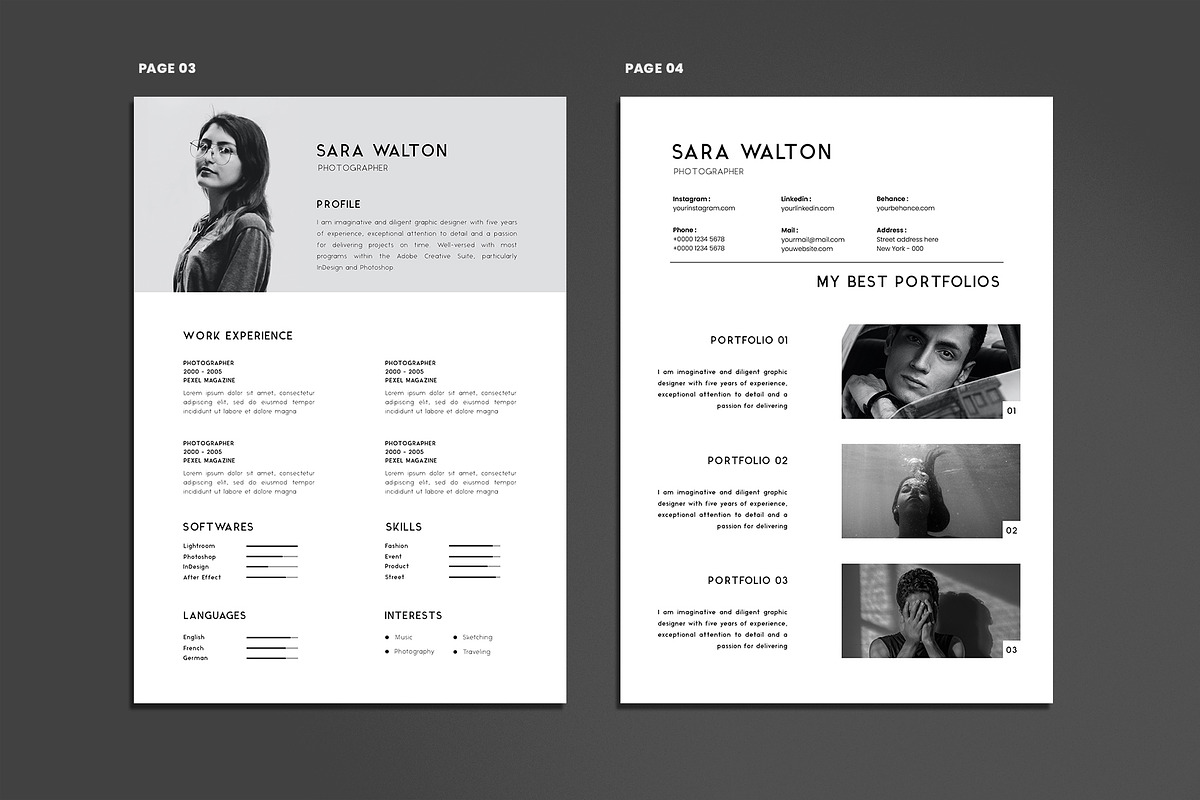 Minimal Resume Template | Creative Market