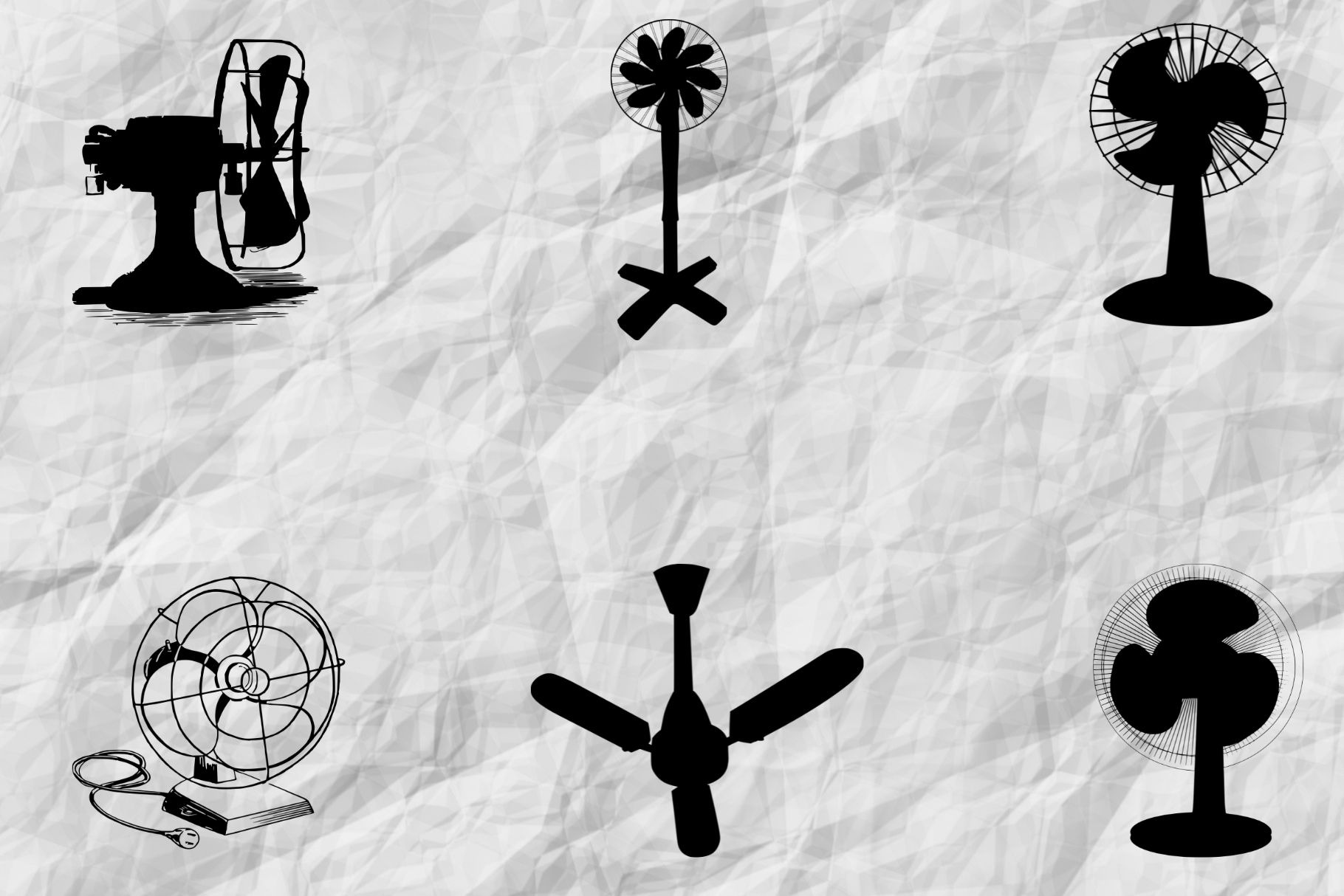 Electric Fan Silhouette, an Object Illustration by newminddesign