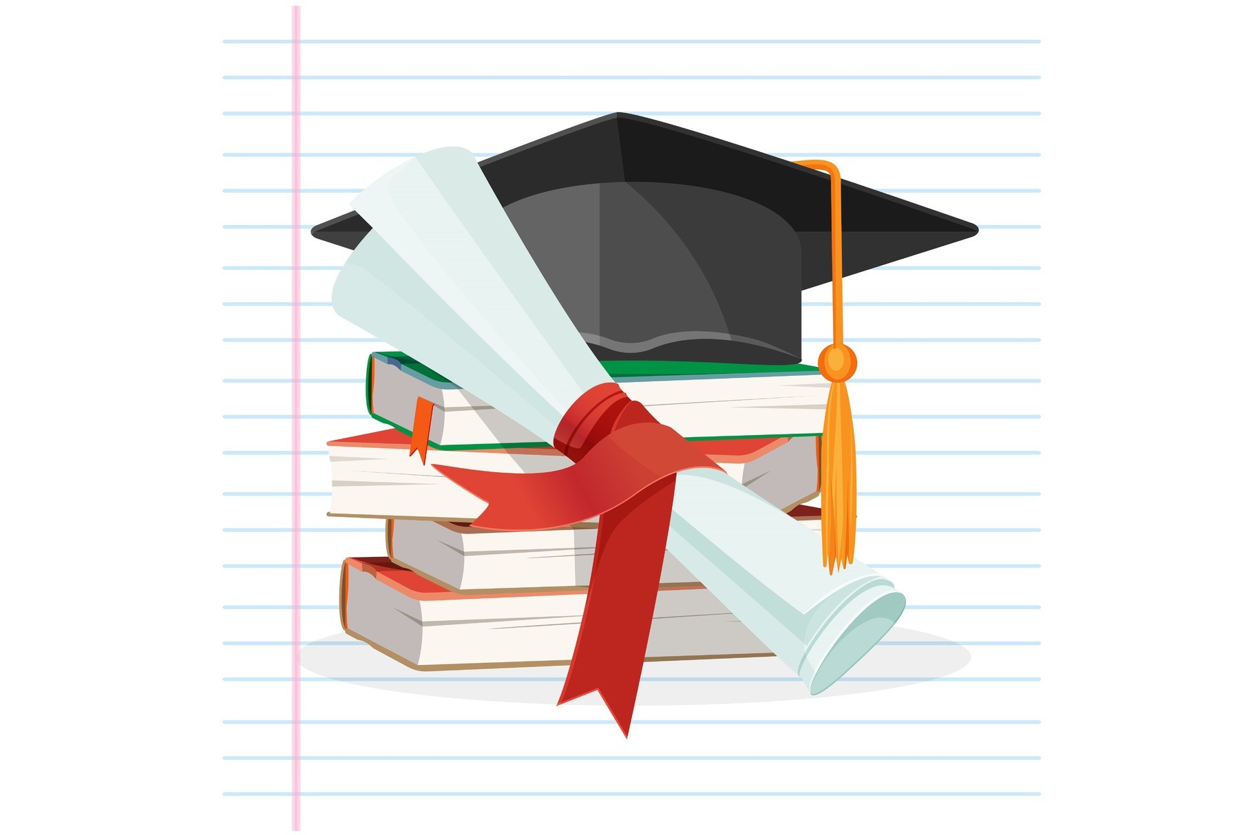 Degree scroll on background of linear piece of paper vector, an ...