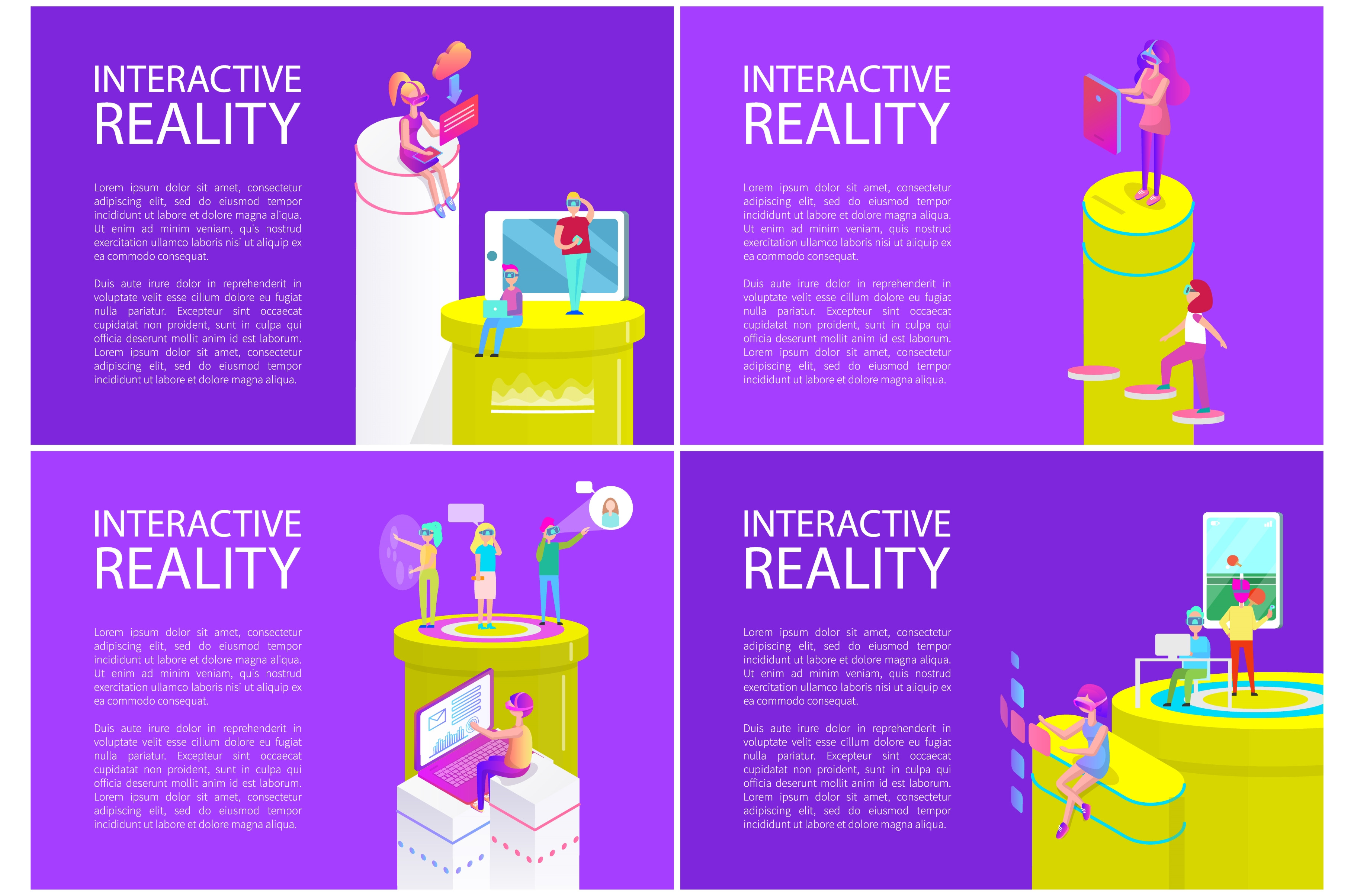 Virtual Interactive Reality Vector, a Technology Illustration by robuart