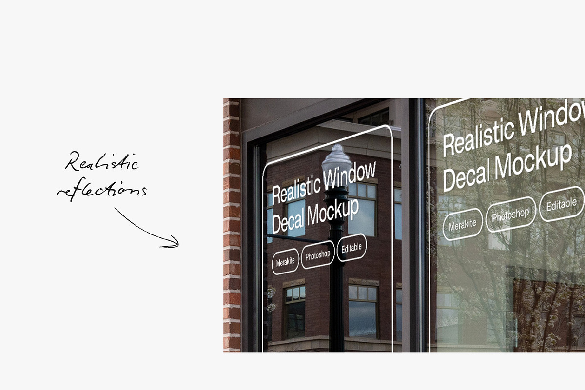 Storefront Window Decal Mockup PSD