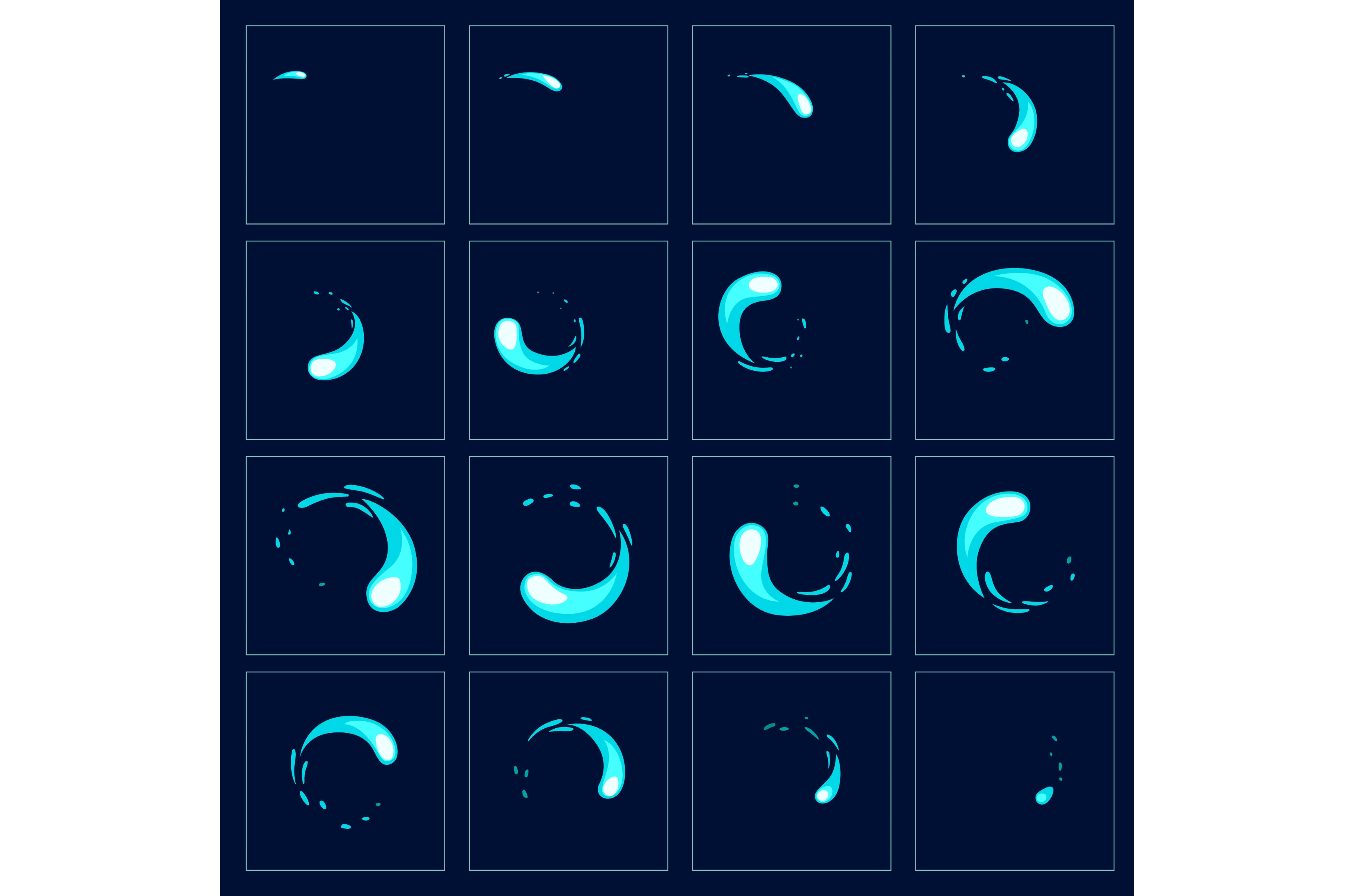 Water motion sprite sheet | Illustrations ~ Creative Market