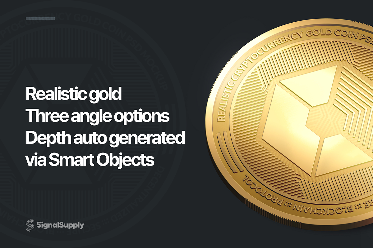 Coin Mockup PSD, a Mockup by SignalSupply