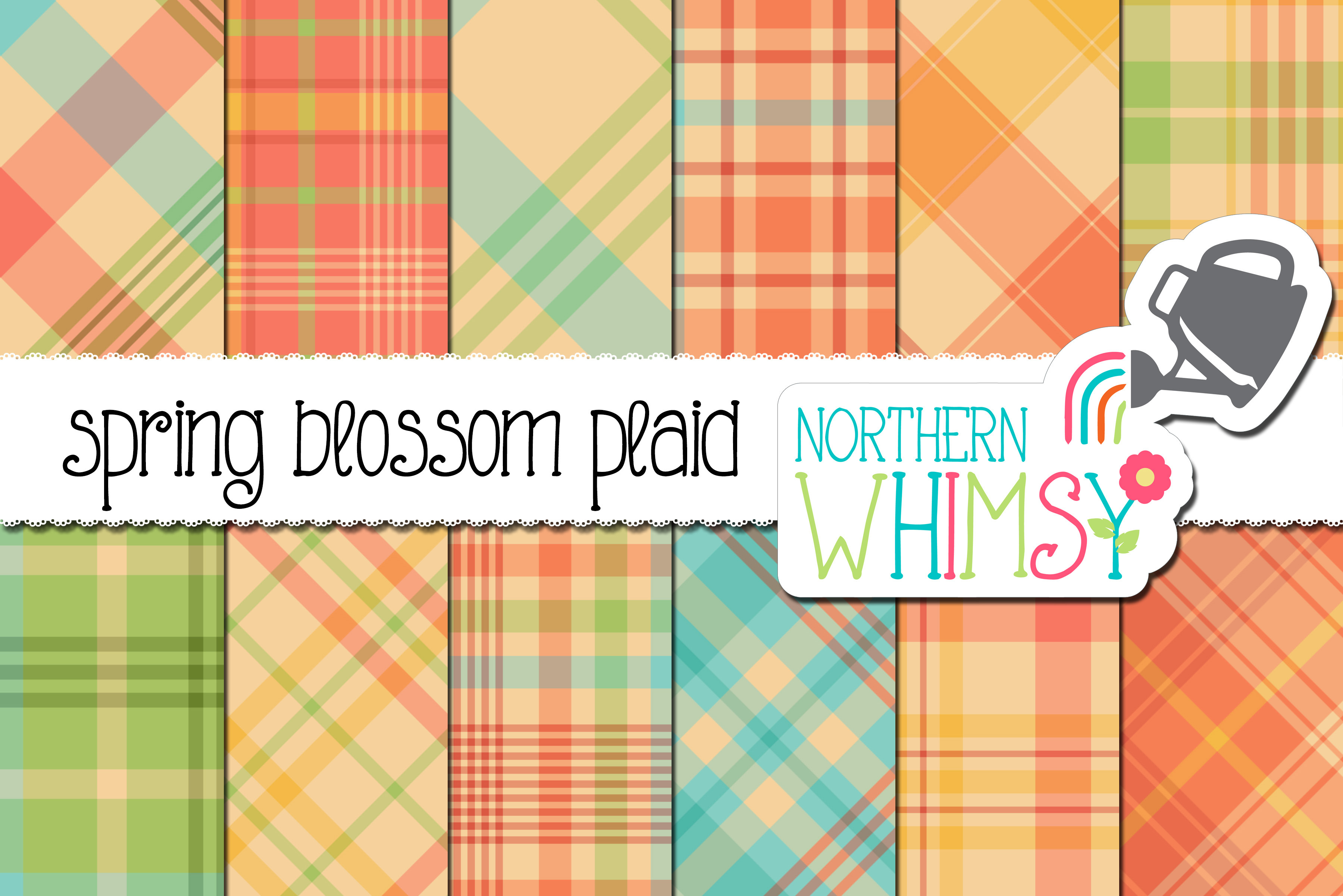 Spring Plaid Pattern, a Pattern Graphic by Northern Whimsy Design ...