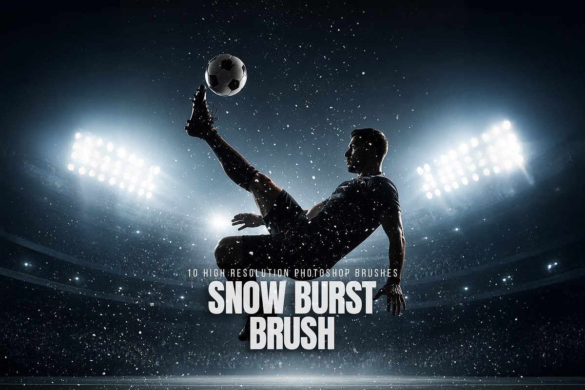 Snow Burst Photoshop Brushes, a Brush Add-On by Walllow Creatives