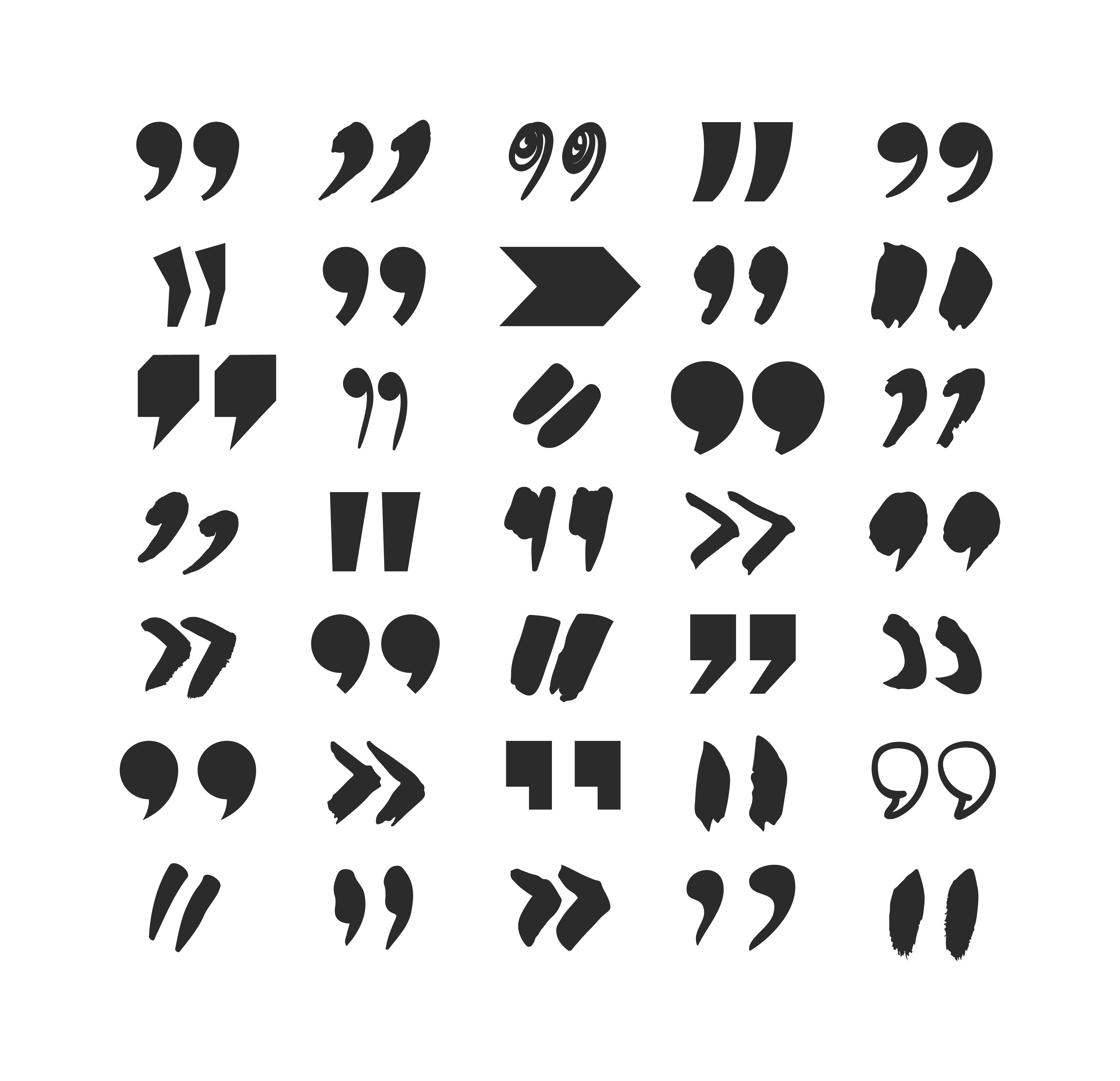 Quote sign vector set, an Illustration by Vectorstockersland