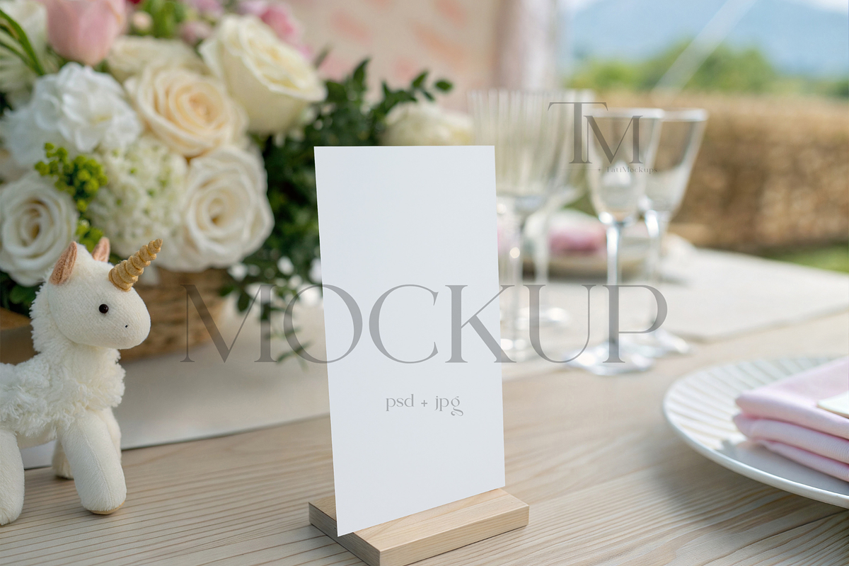 4x8 Menu Card Mockup, a Product Mockup by TatiMockup