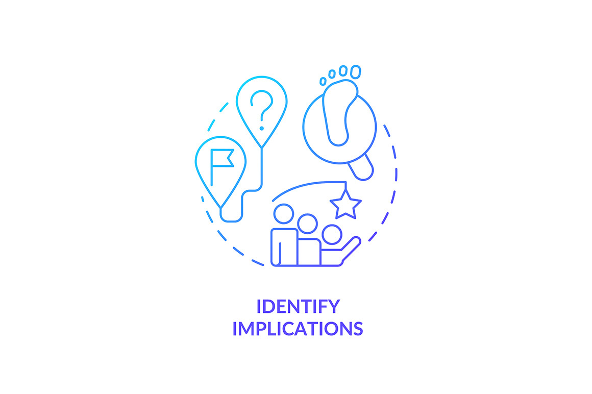 Identify implications blue icon, an Outline Icon by bsd studio ...