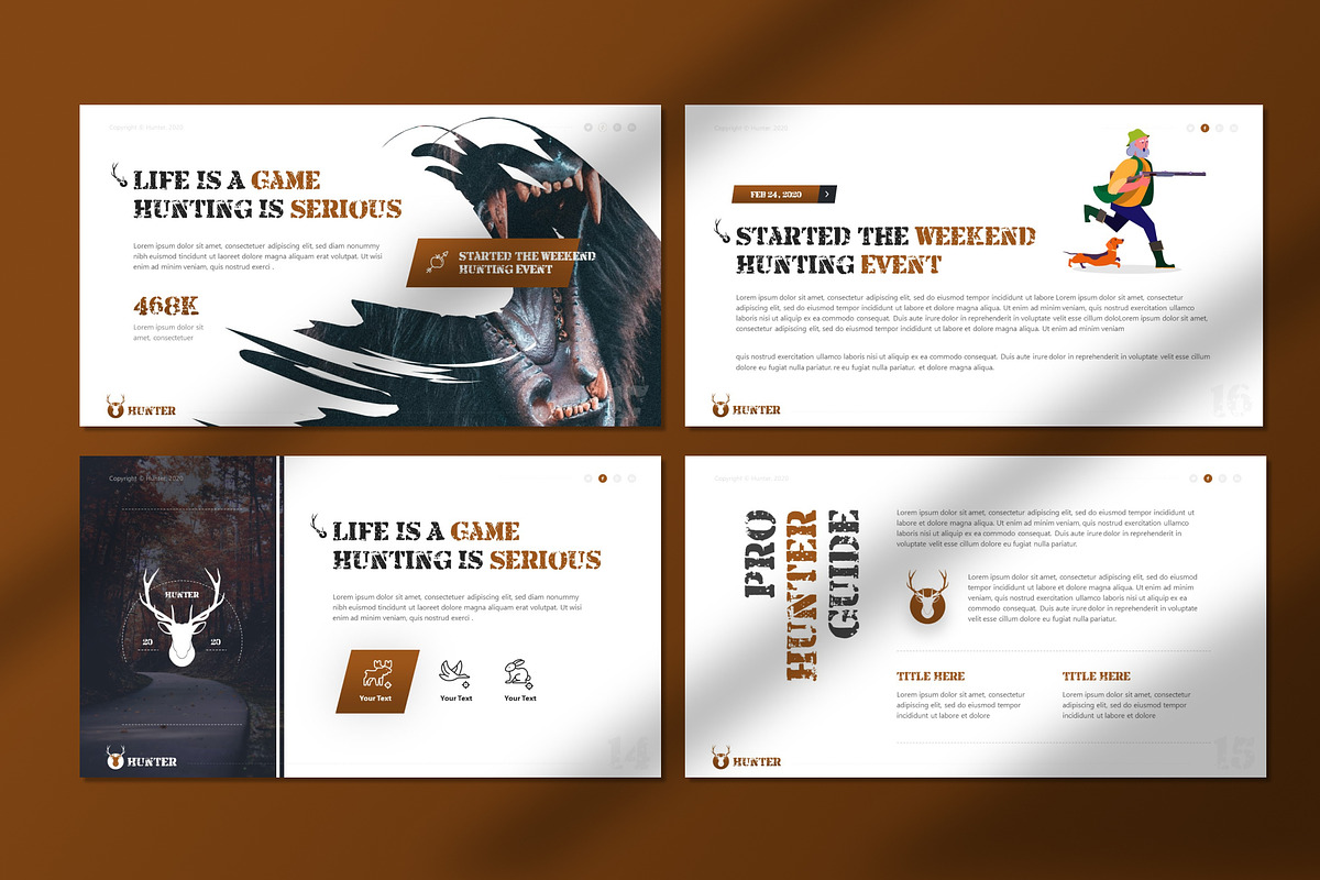Hunter Hunting PowerPoint Template, a Presentation Template by ...