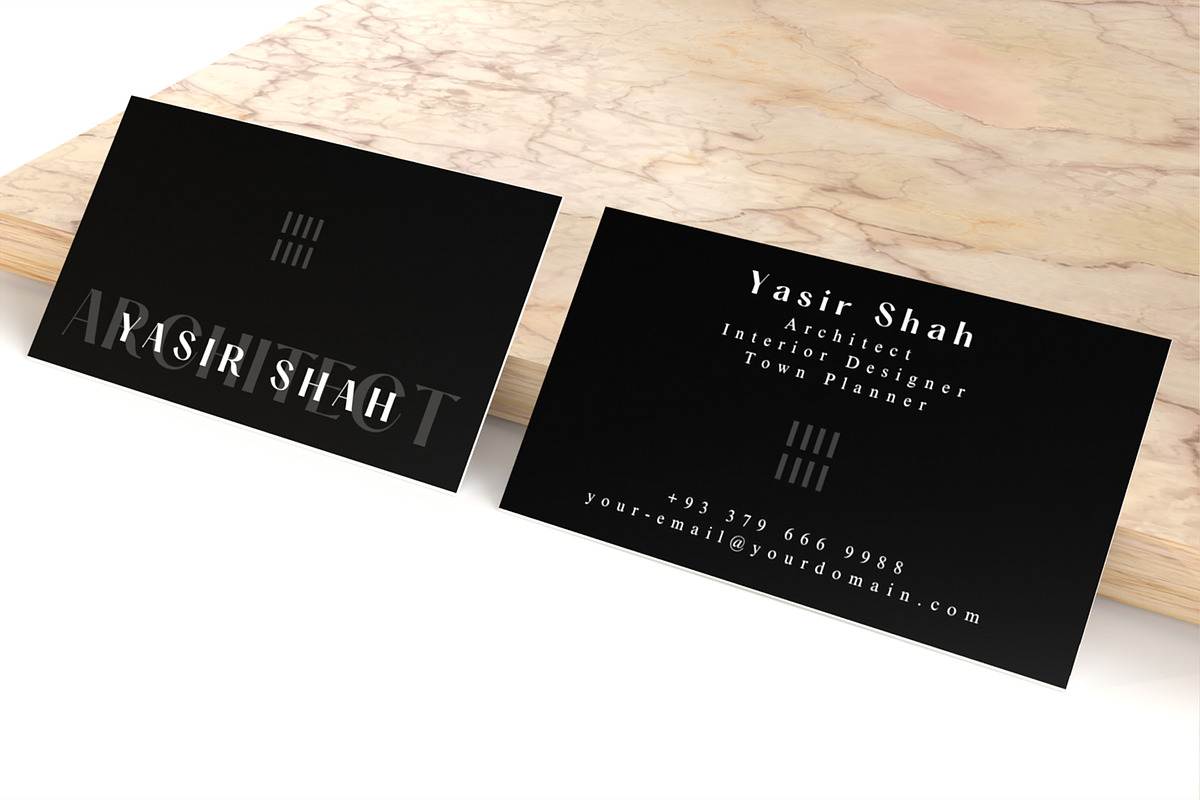 Architect Business Card Canva Template