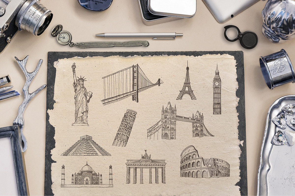 Around the World. Travel Bundle., an Object Illustration by Designwork
