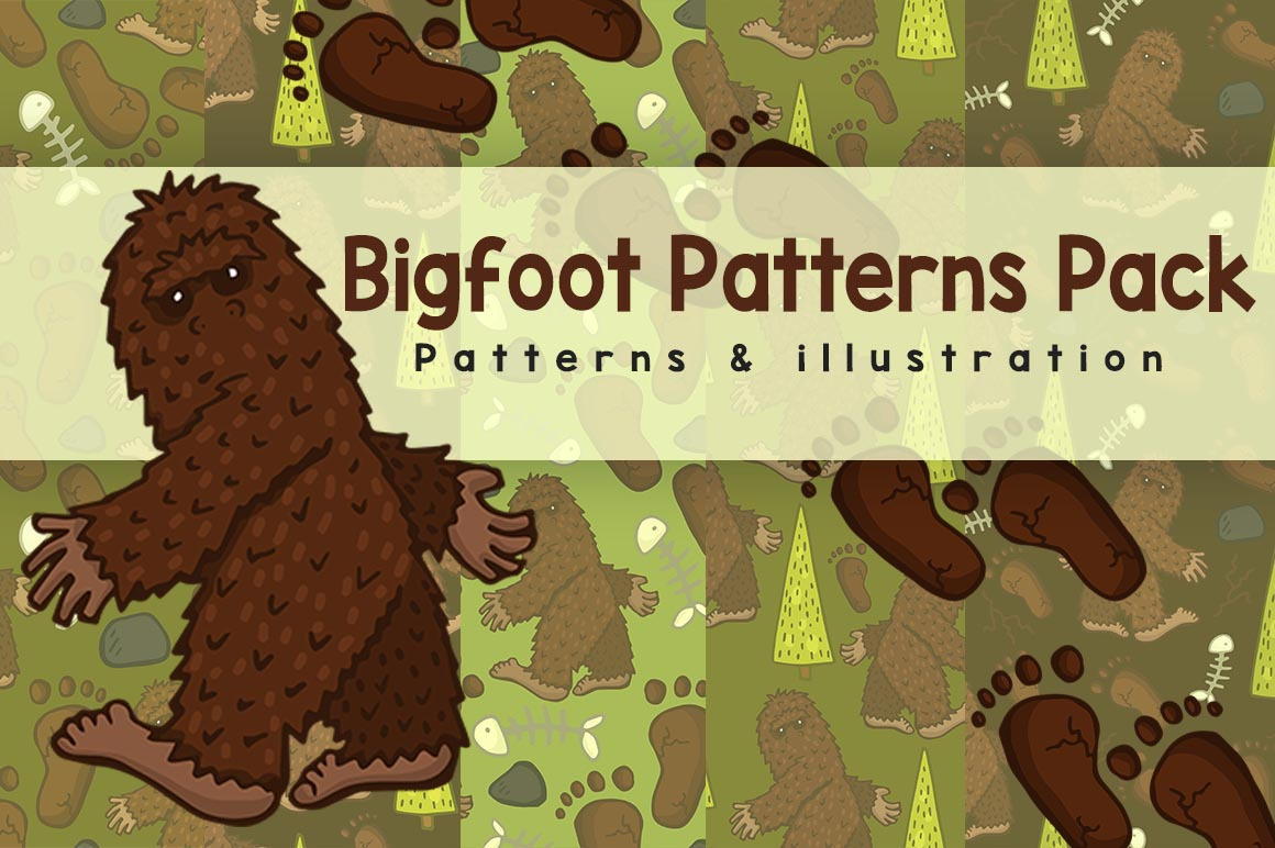 Bigfoot Patterns & Illustration, a Graphic by Lauren R