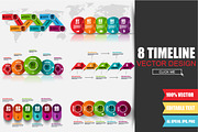 Infographic Timeline Bundle, a Presentation Template by alexdndz