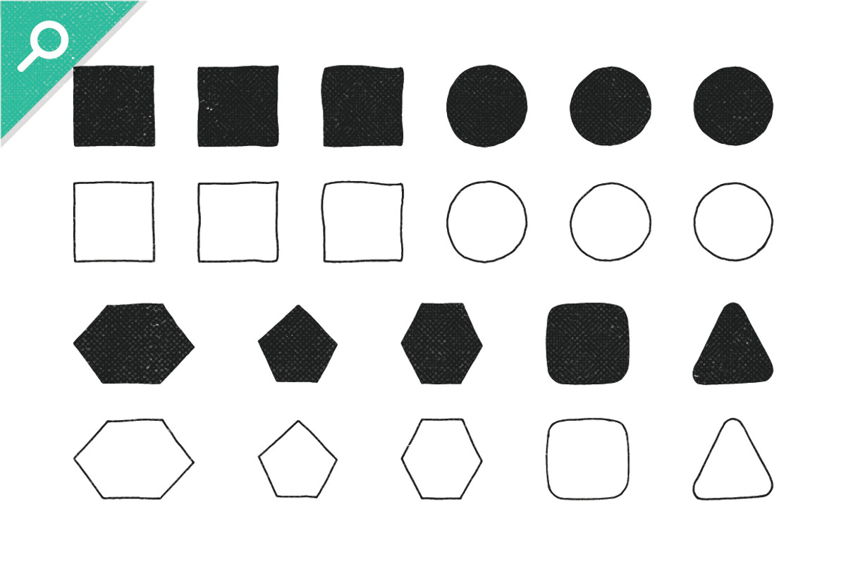 Hand drawn vector shapes, an Object Graphic by Vitek Graphic