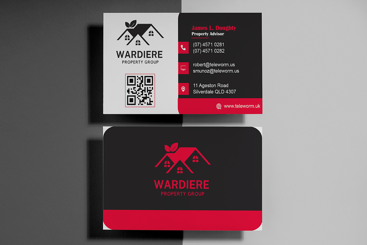 Editable Double-Sided Profile Card PSD