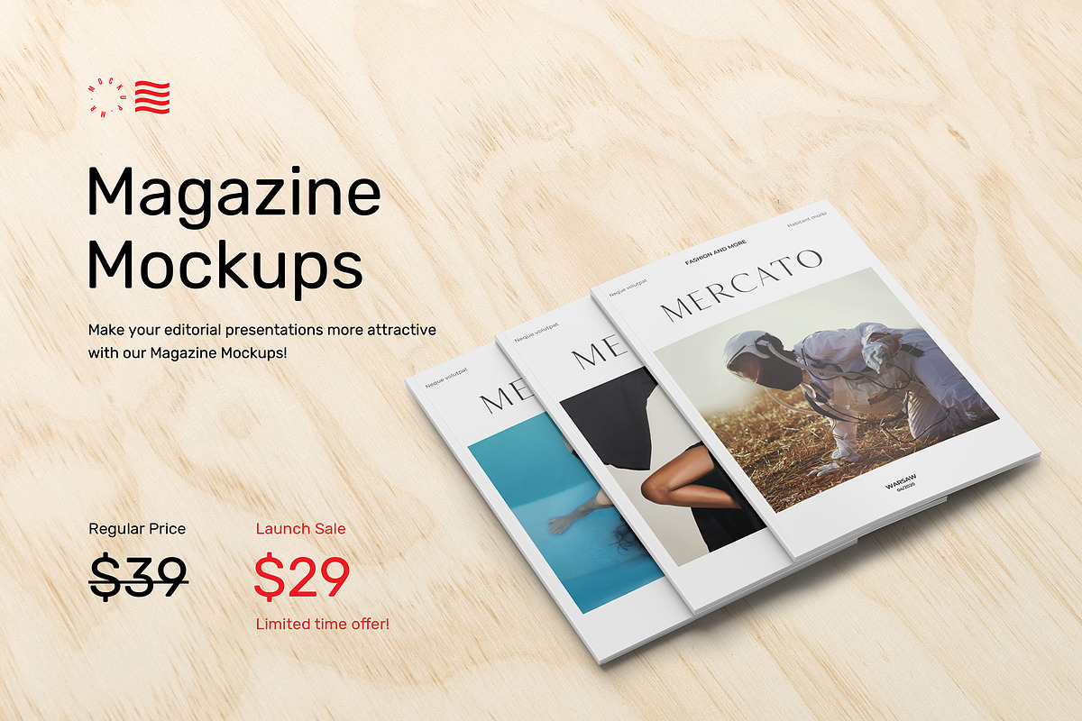 Magazine Mockups - 52 Scenes, a Books & Magazine Mockup by Mr.Mockup™