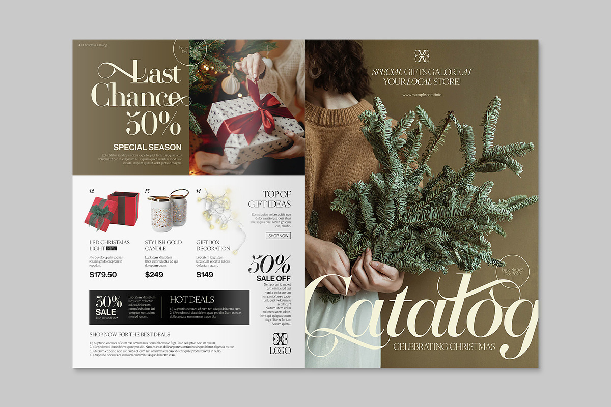 Christmas Product Catalog Layout, a Brochure Template by BrandPacks ...