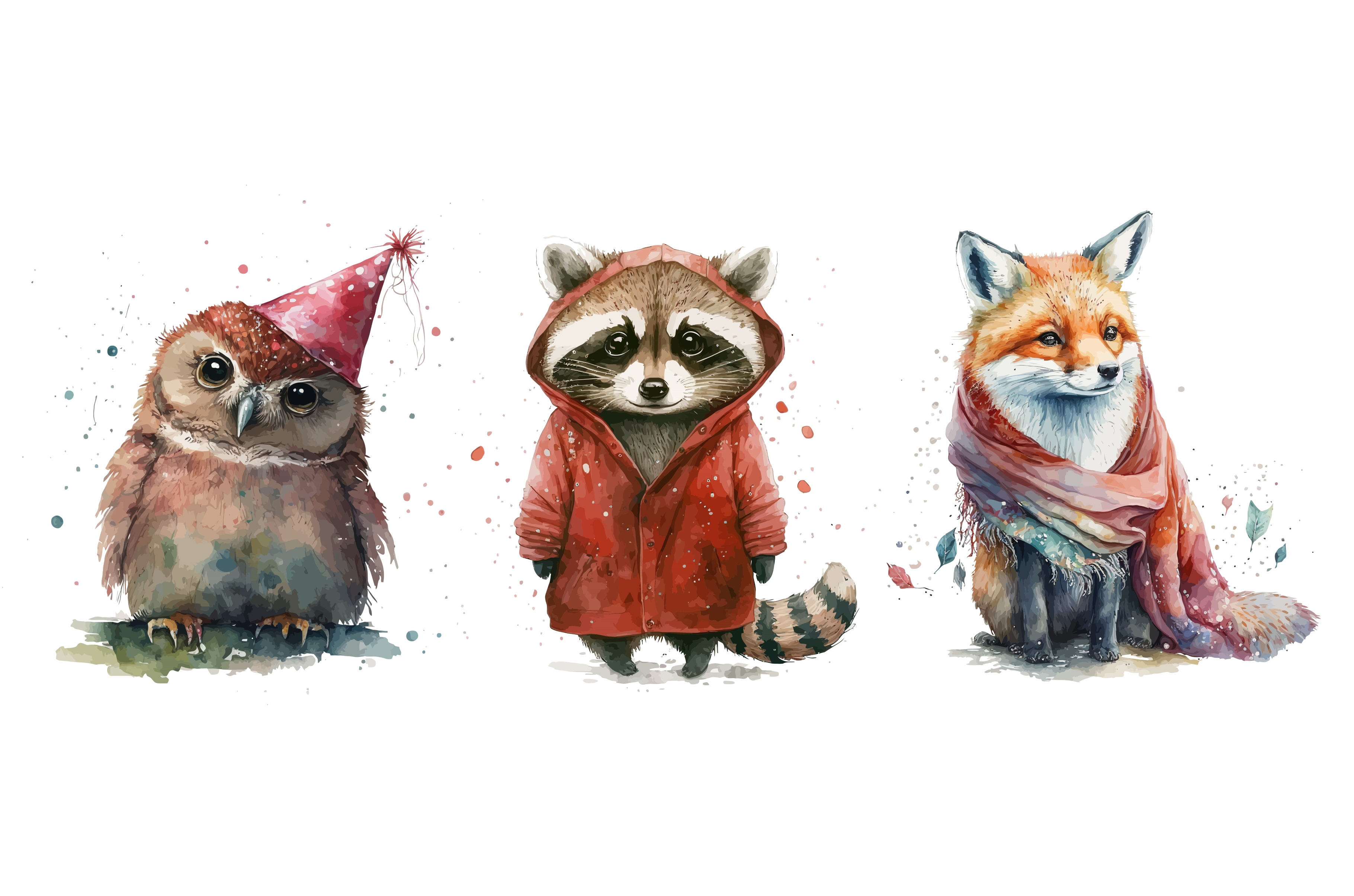 Safari Animal set fox, raccoon and, an Object Graphic by ZinetroN