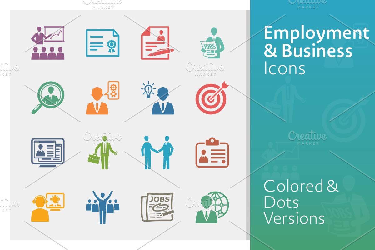Colored Employment & Business Icons, an Icon by introwiz1