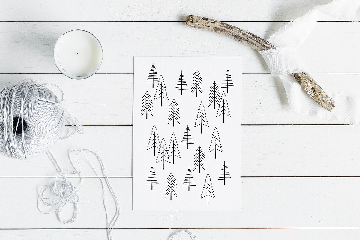 Scandinavian Folk Art vector set