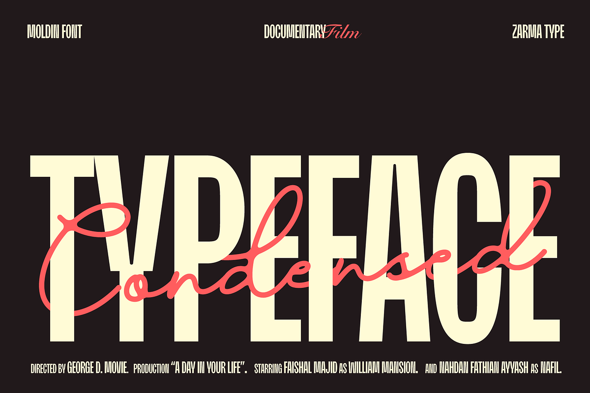 Moldin - Condensed Sans Serif Font