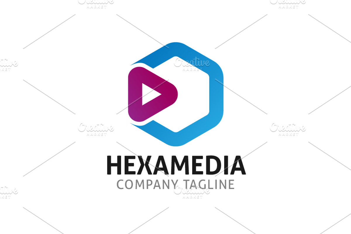 Hexa Media Cube Logo Template, a Branding & Logo Template by Twelve.std