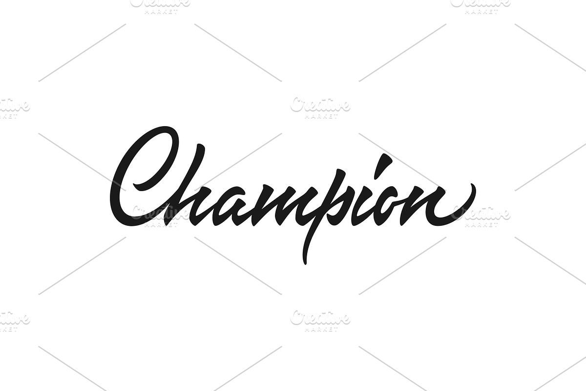 Champion vector lettering, a Branding & Logo Template by Zagach Letters