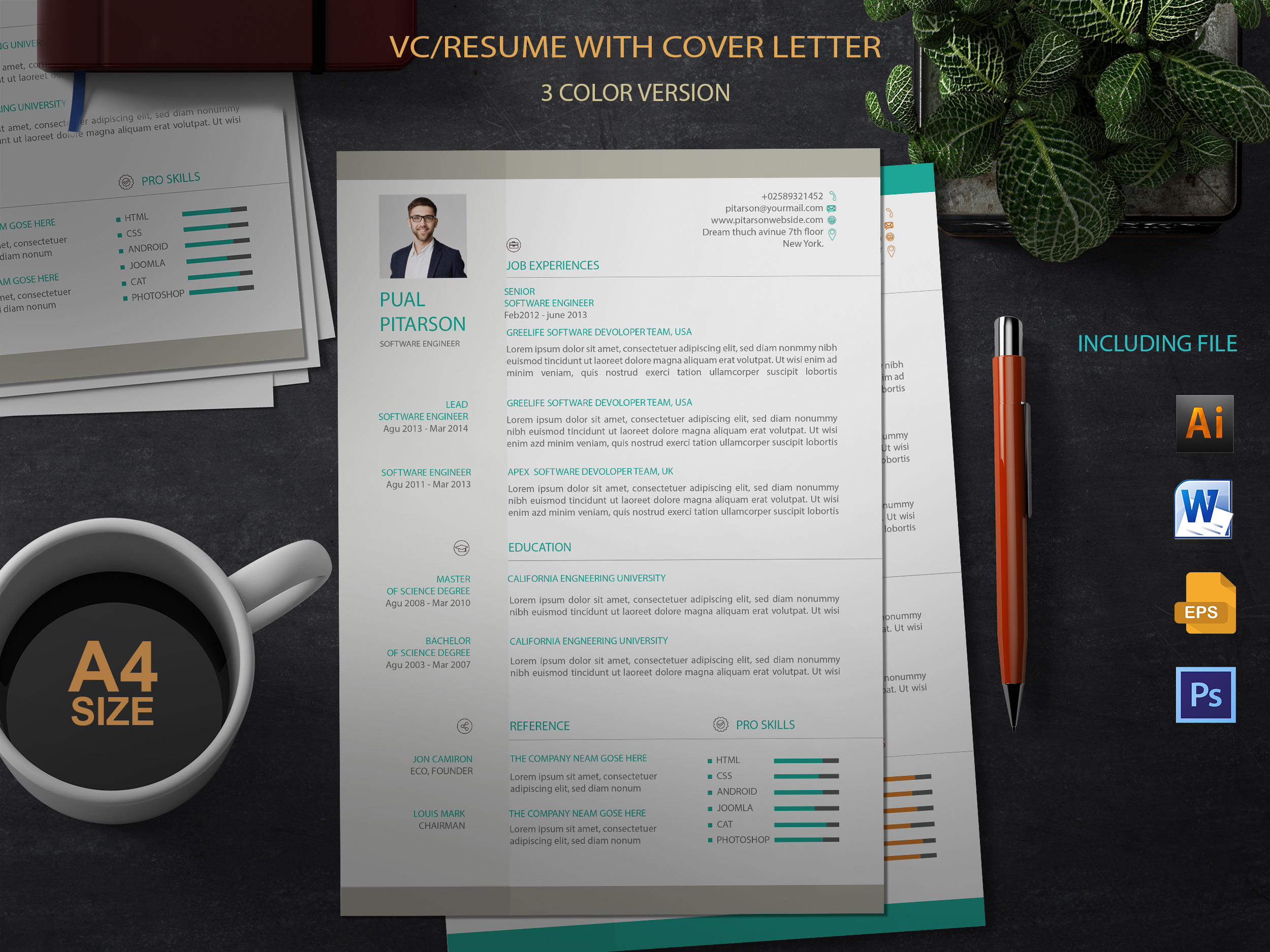 Resume With Cover Latter Template, a Resume Template by Art Zooted