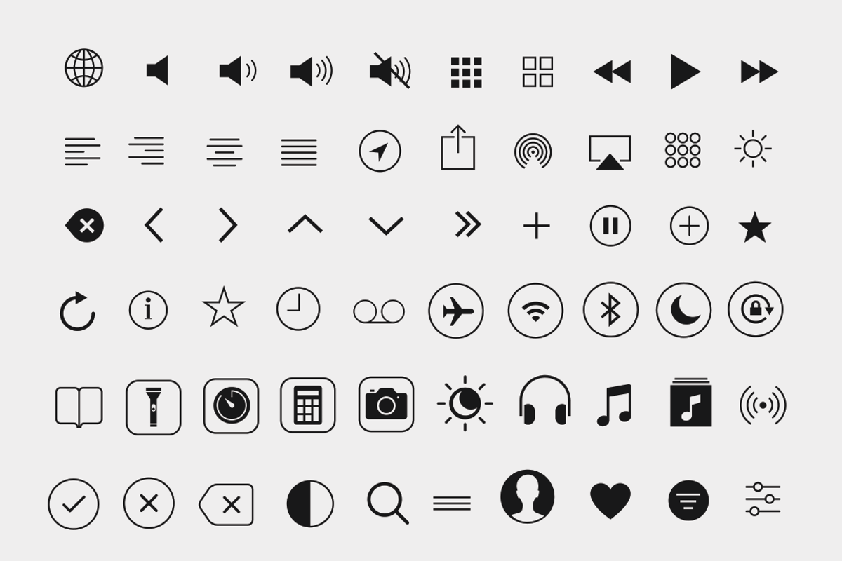 130 iOS Line Icons, an Outline Icon by Creative VIP