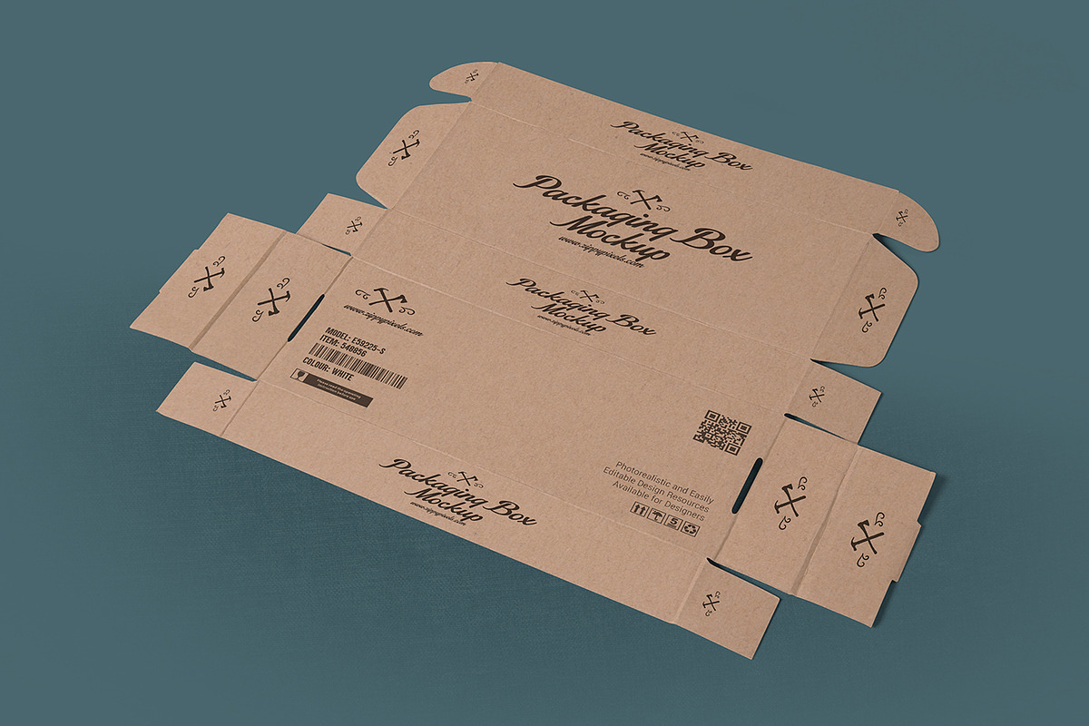 Rectangular Packaging Box Mockups, a Packaging Mockup by ZippyPixels
