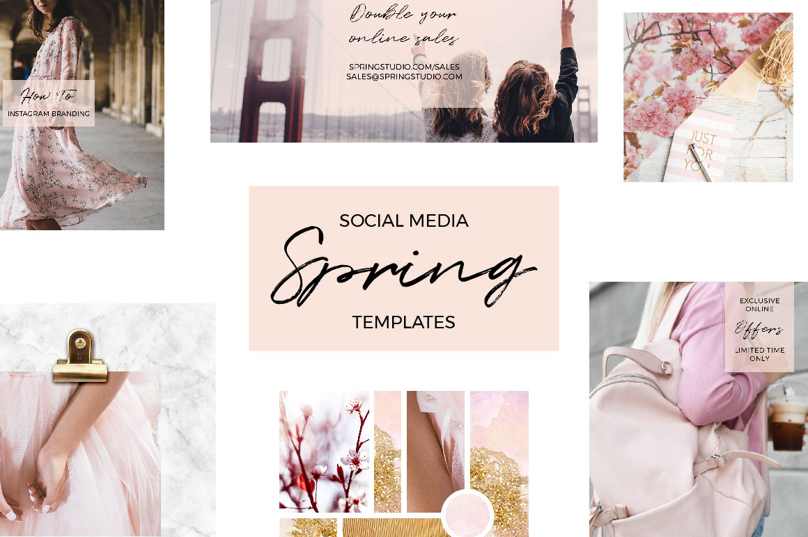 Social Media Spring Templates, a Social Media Template by LuOtero