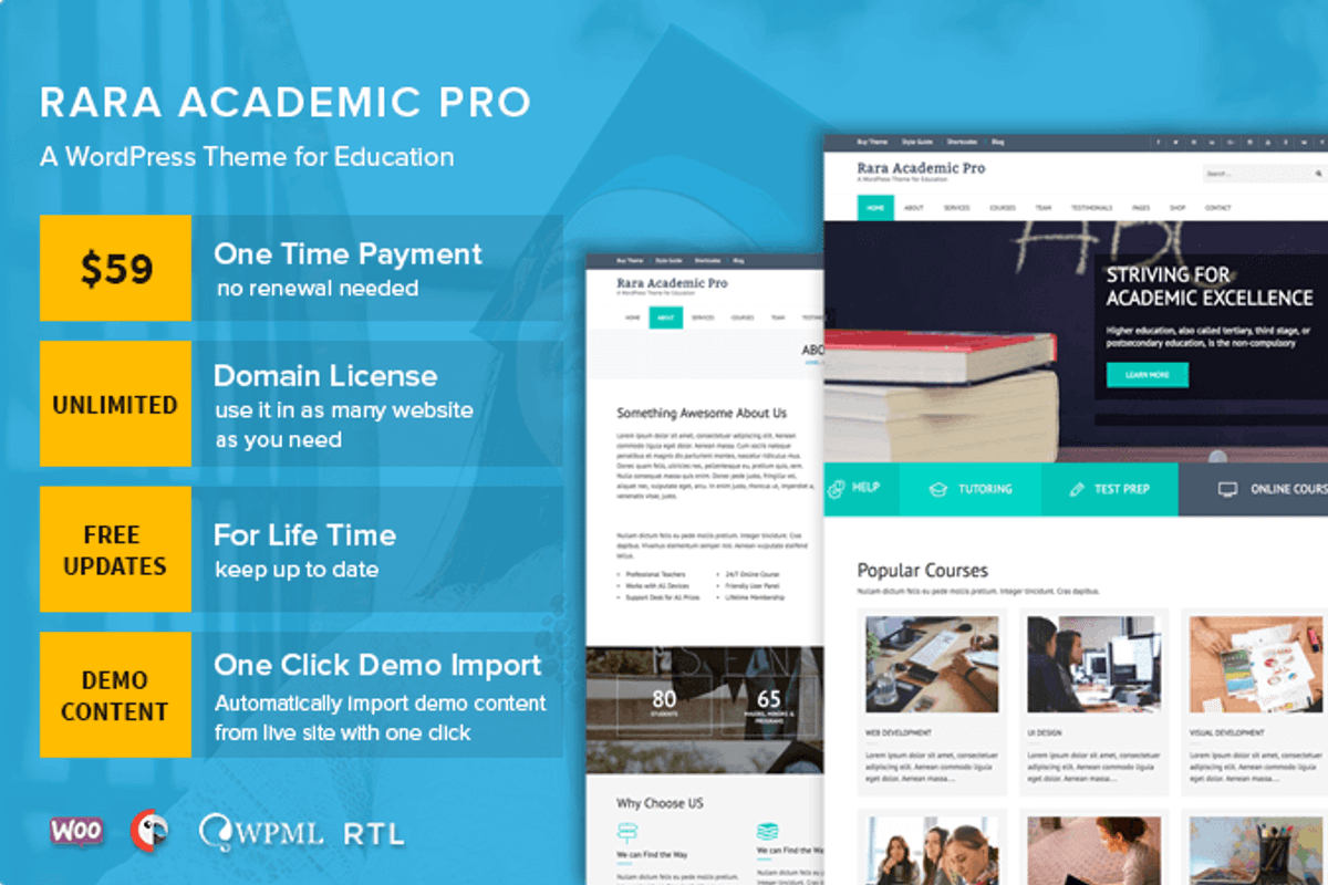 Rara Academic Pro WordPress Theme, a WordPress Template by Rara Theme