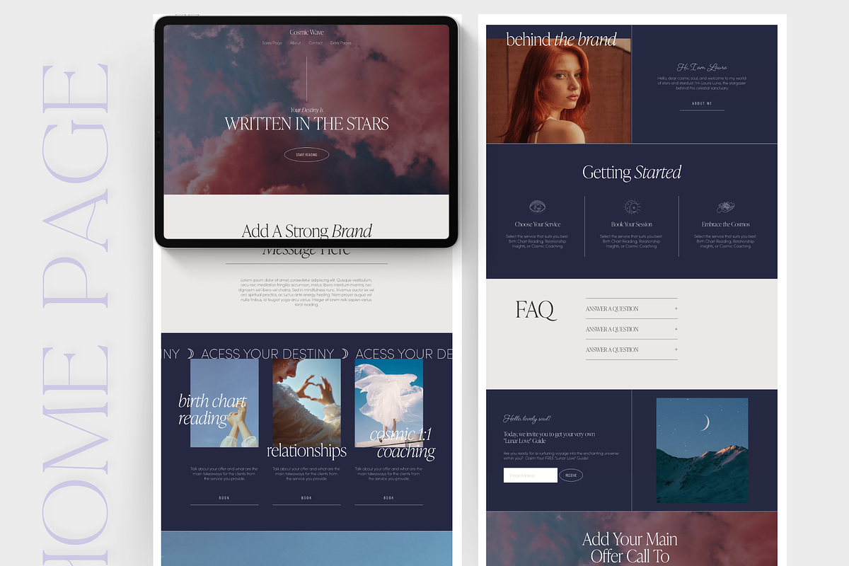Astrology Website Spiritual Template, a Squarespace Template by Story ...
