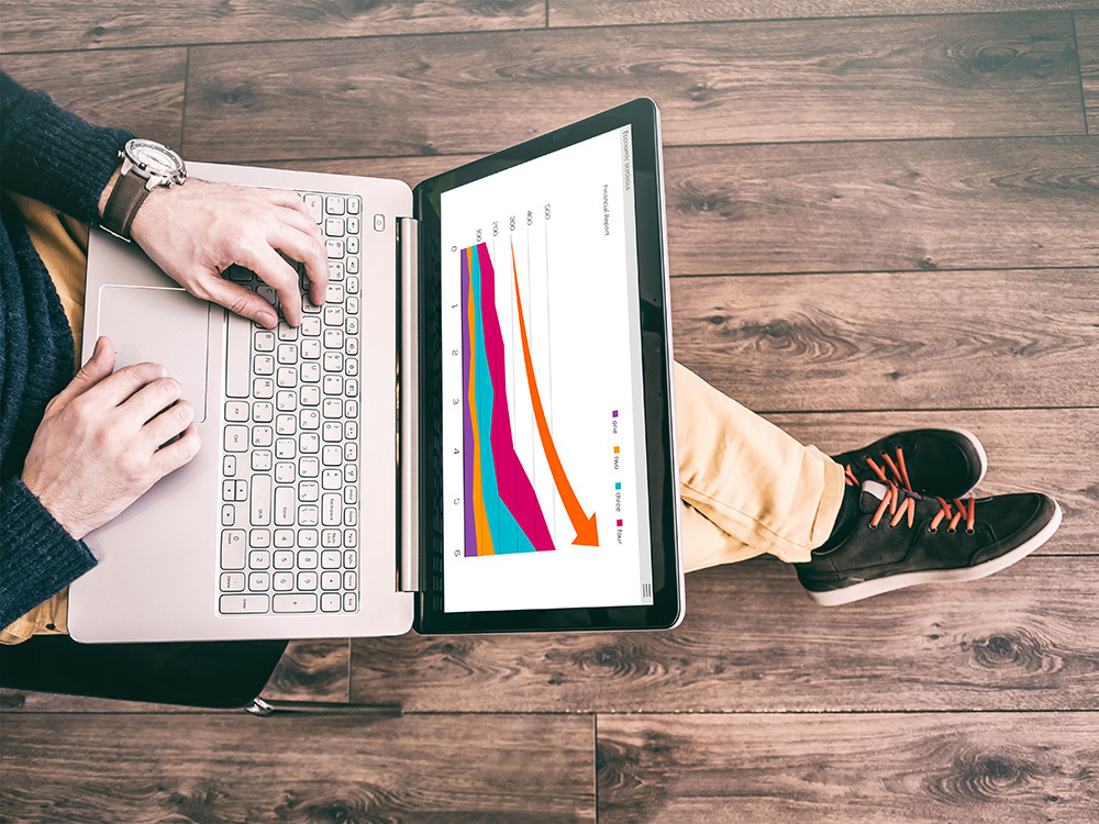 Man working laptop financial report stock photo containing laptop and ...