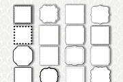 BLACK & WHITE SQUARE LABELS, an Illustration by Artfanaticus