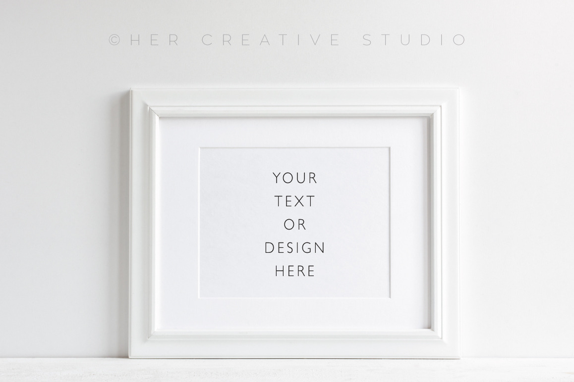 White Frame Landscape Isolated, a Print Template by Her Creative Studio