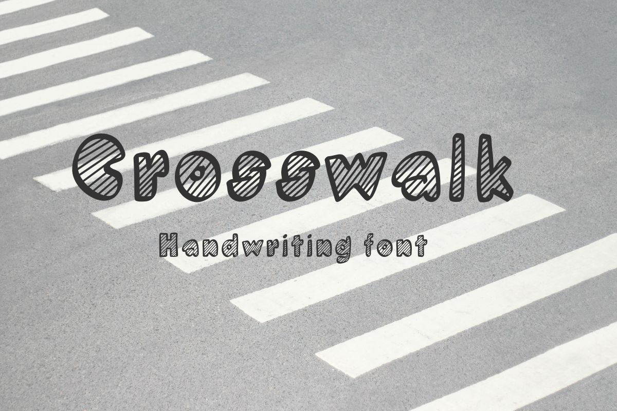 Crosswalk Handwriting Font, a Handwritten Font by Ruddean2109