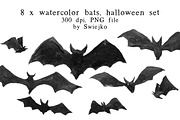 Halloween Clip Art, Bats, an Illustration by swiejko