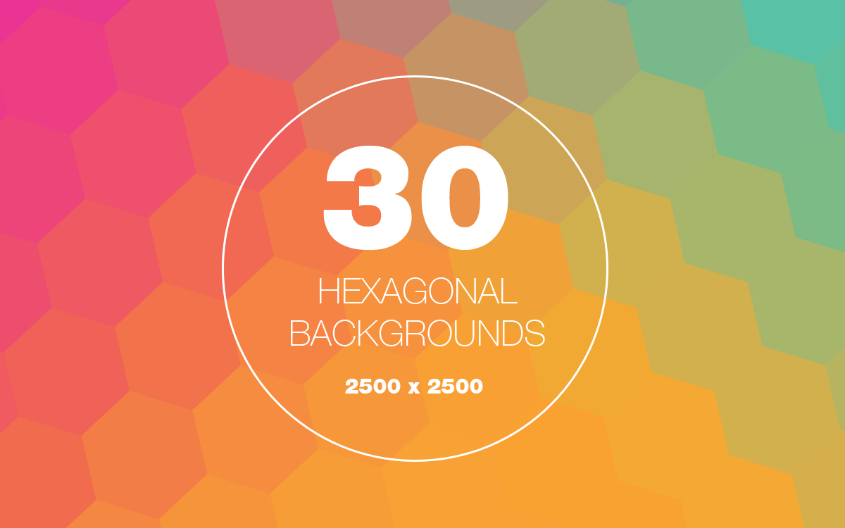 30 Hexagon Backgrounds, a Pattern Graphic by Theme Trunk | Creative Market