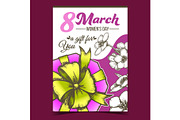 Woman Day 8 March Gift Box Advertise, a Decorative Illustration by ...