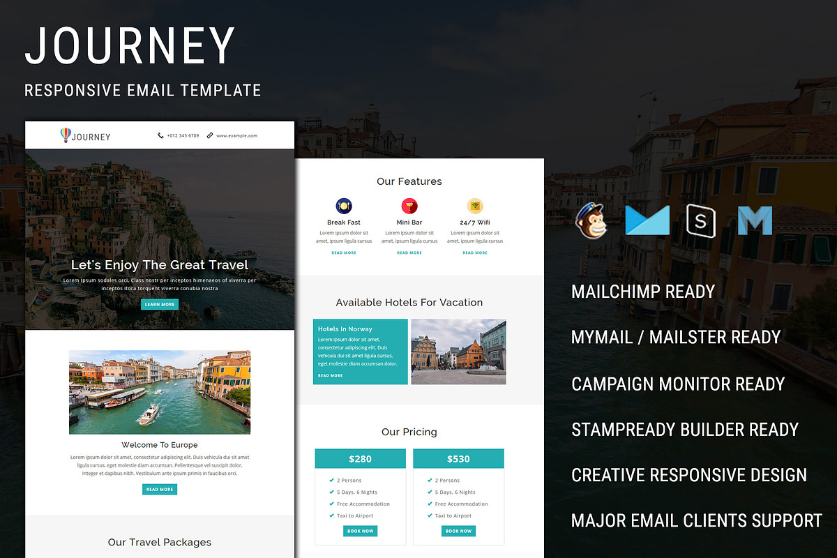 Journey - Responsive Email Template, an Email Template by Pennyblack ...