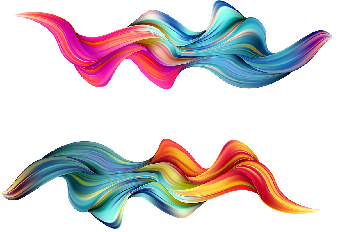Modern colorful flow design element, a Decorative Illustration by Vik_Y ...