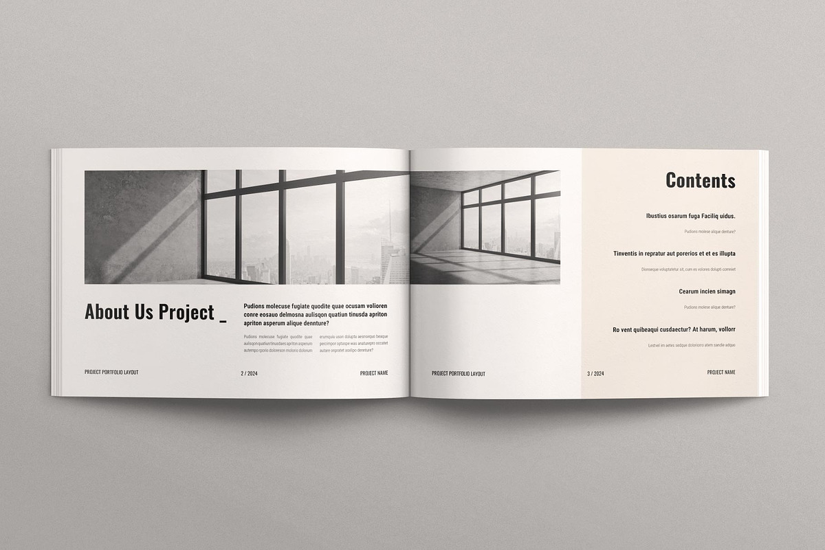 Project Portfolio Template Landscape, a Brochure Template by ...