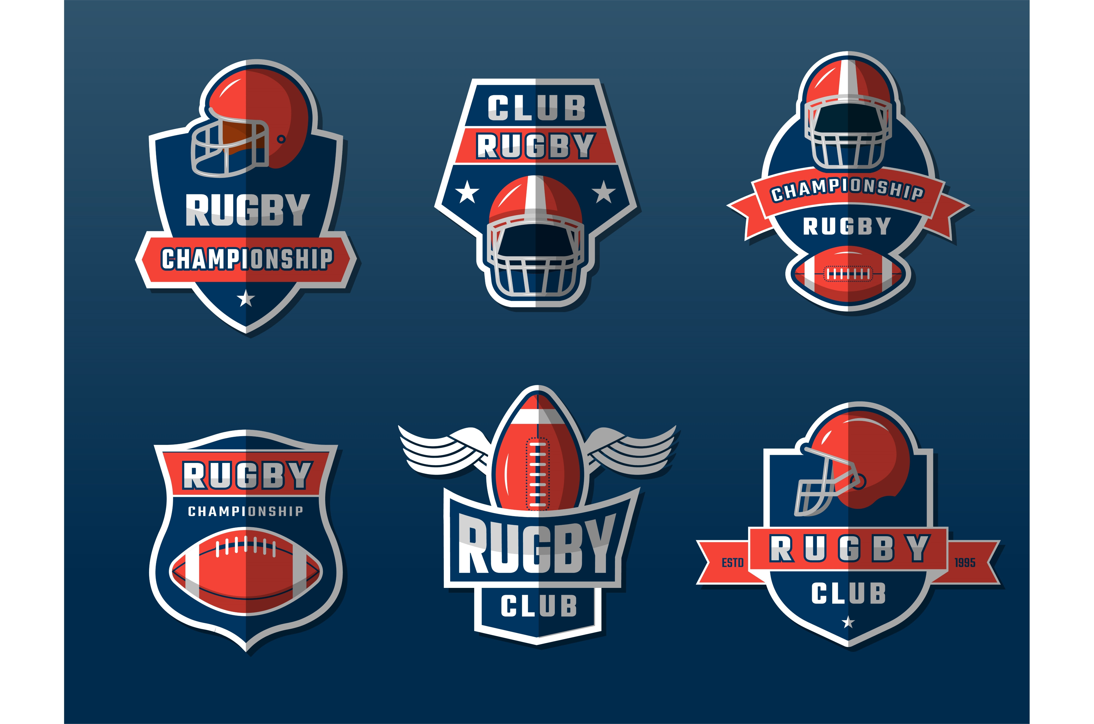 Rugby badges. Sport school native, a Graphic by Onyx