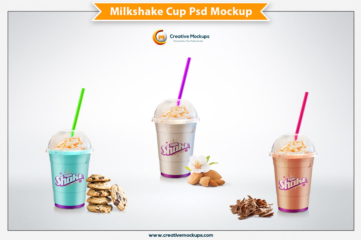 Milkshake Psd Mockup, a Cups & Container Mockup by Plus Media